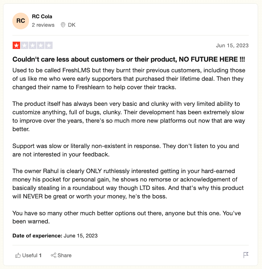 FreshLearn Review (2024): Don't Buy (My Rating: 1/10)