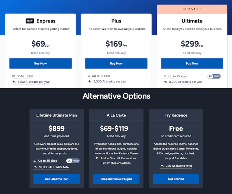 Kadence WP Pricing (2026): Everything You Need to Know